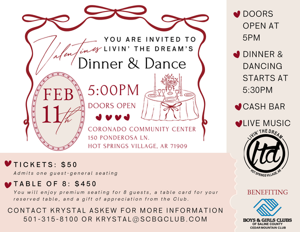 Valentine's Dinner and Dance - Boys & Girls Club via ThunderTix